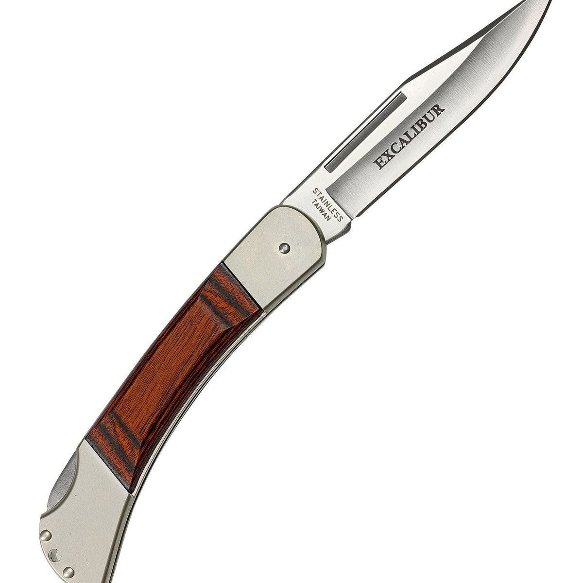 Excalibur Clip Point Folding Knife with Wooden Grip 120mm Model 32110 ...